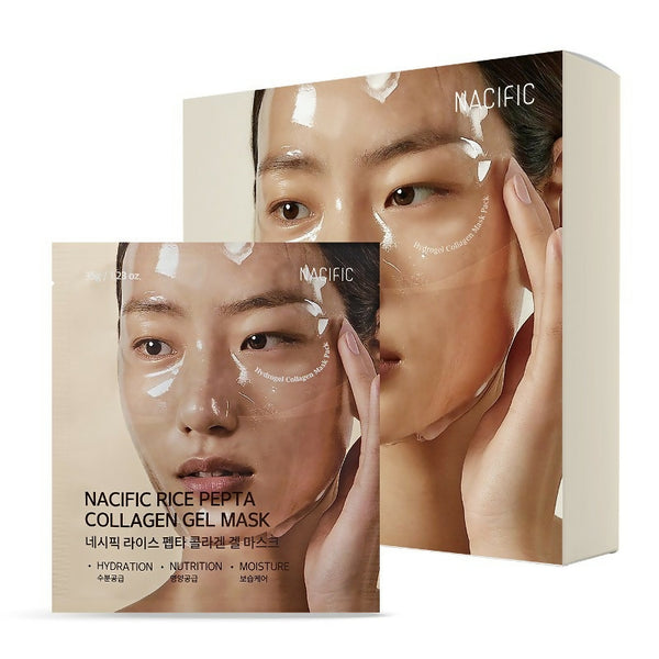 [네시픽] 라이스 펩타 콜라겐 겔 마스크 4매 x 2팩 (총8매) Rice Pepta Collagen Gel Mask 4ea ...